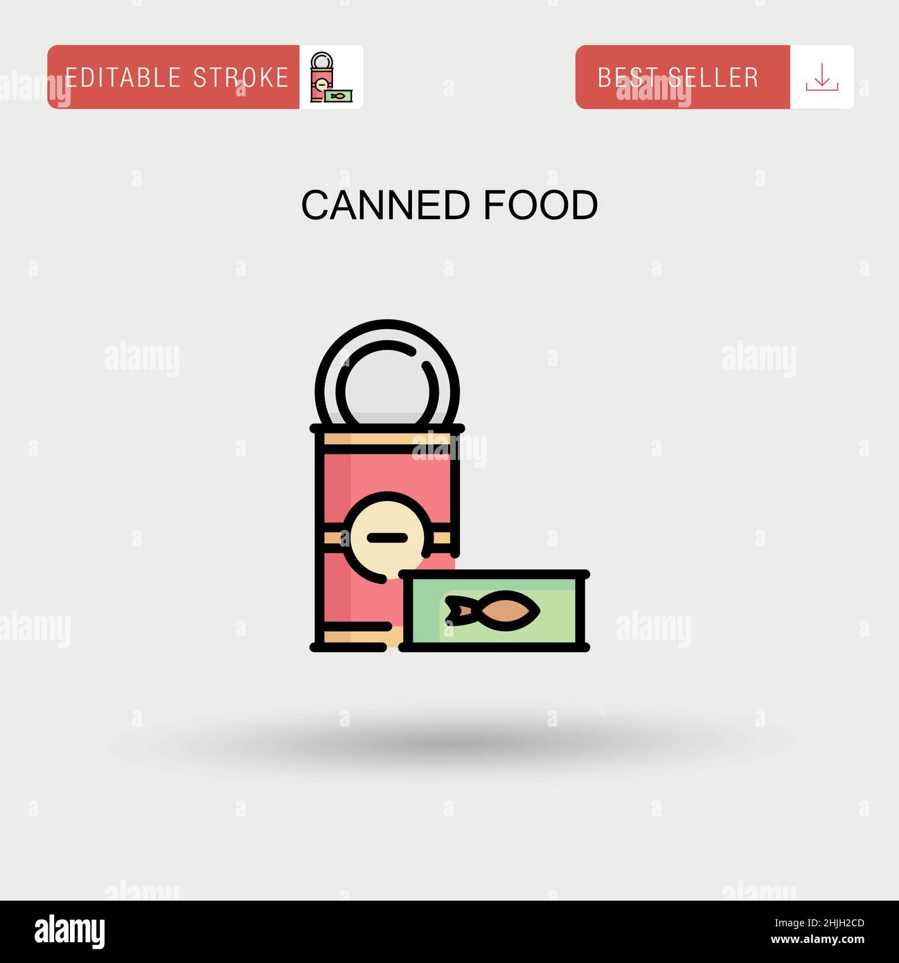 Canned food Simple vector icon Stock Vector Image & Art - Alamy