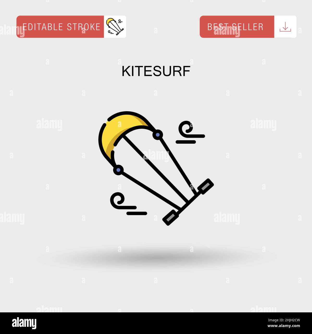 Kitesurfing adventure Stock Vector Images - Alamy