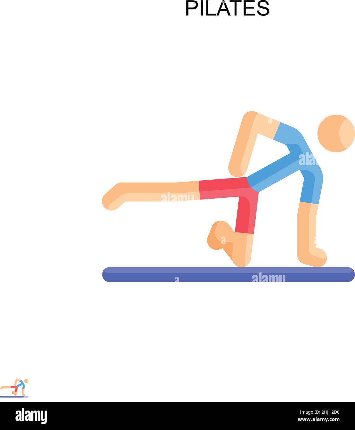Pilates Simple vector icon. Illustration symbol design template for web ...