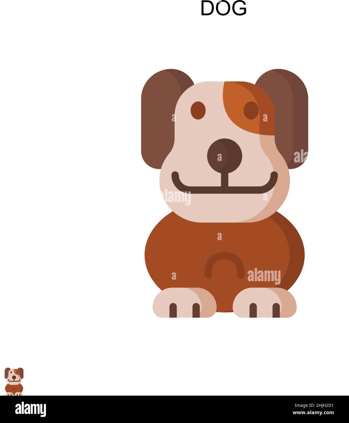 Dog Simple vector icon. Illustration symbol design template for web ...