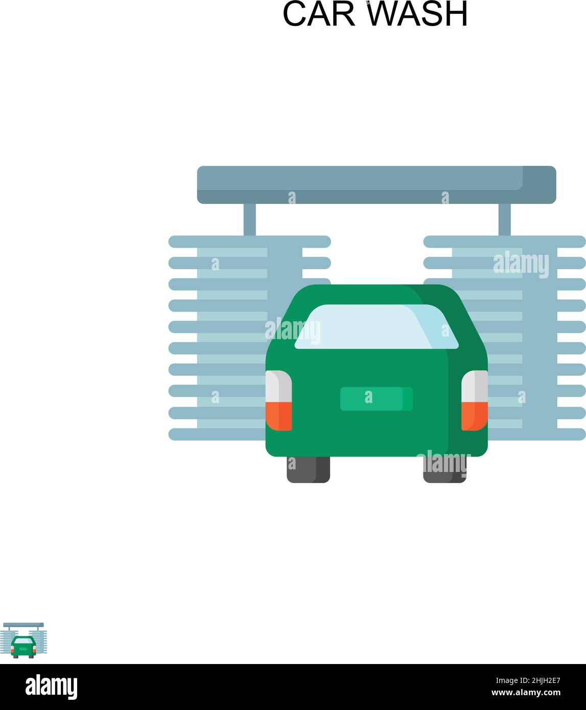 Car wash Simple vector icon. Illustration symbol design template for ...