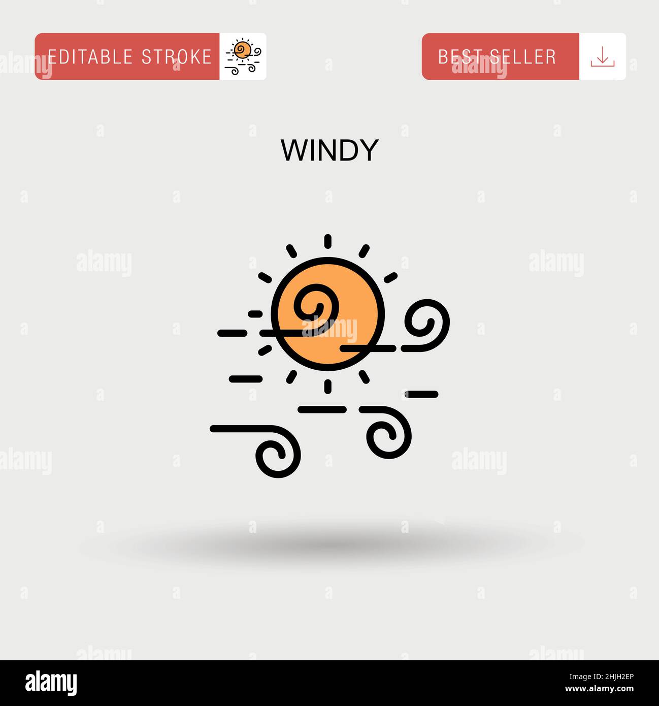 Windy cloud cartoon hi-res stock photography and images - Alamy