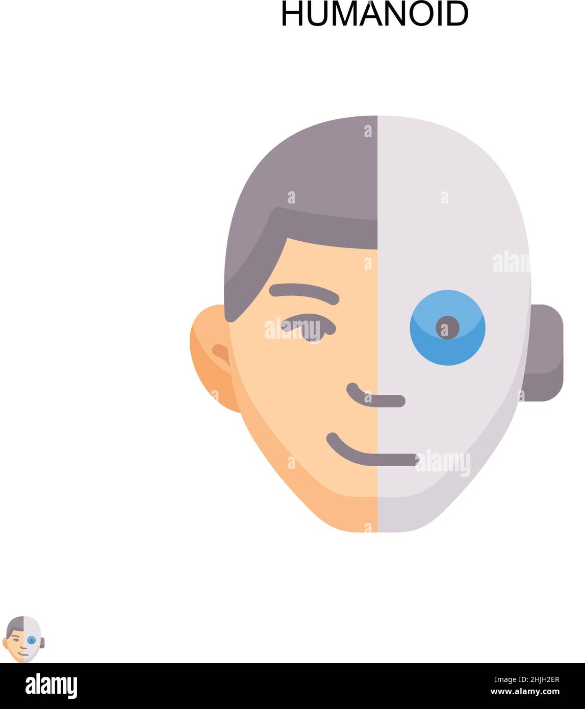 Humanoid Simple vector icon. Illustration symbol design template for web mobile UI element Stock ...