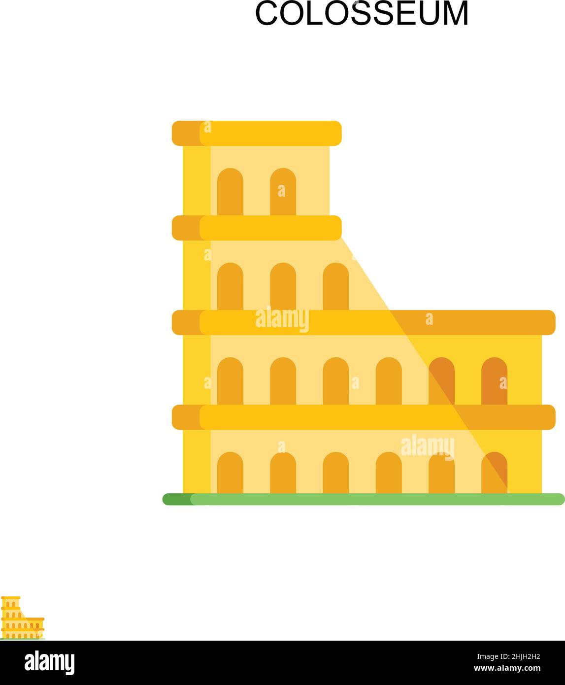 Colosseum Simple vector icon. Illustration symbol design template for ...