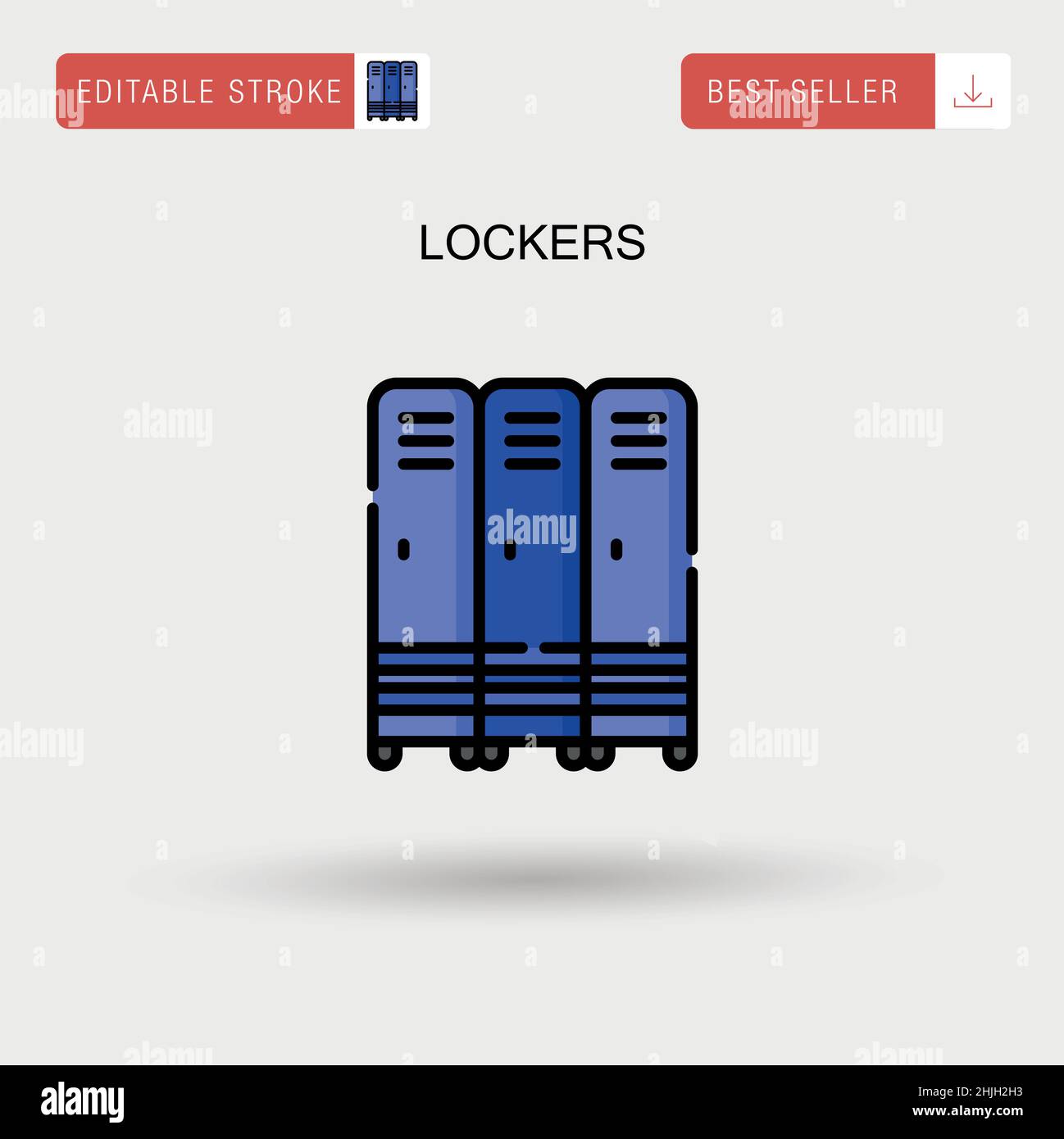 Lockers Simple vector icon Stock Vector Image & Art - Alamy