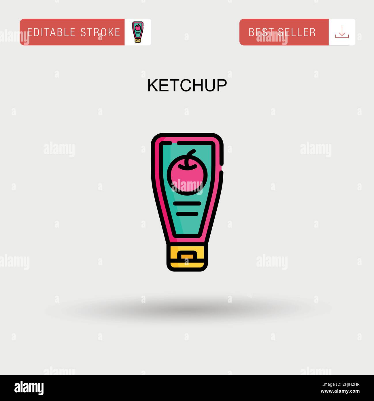 Ketchup bottle icon Stock Vector Images - Alamy