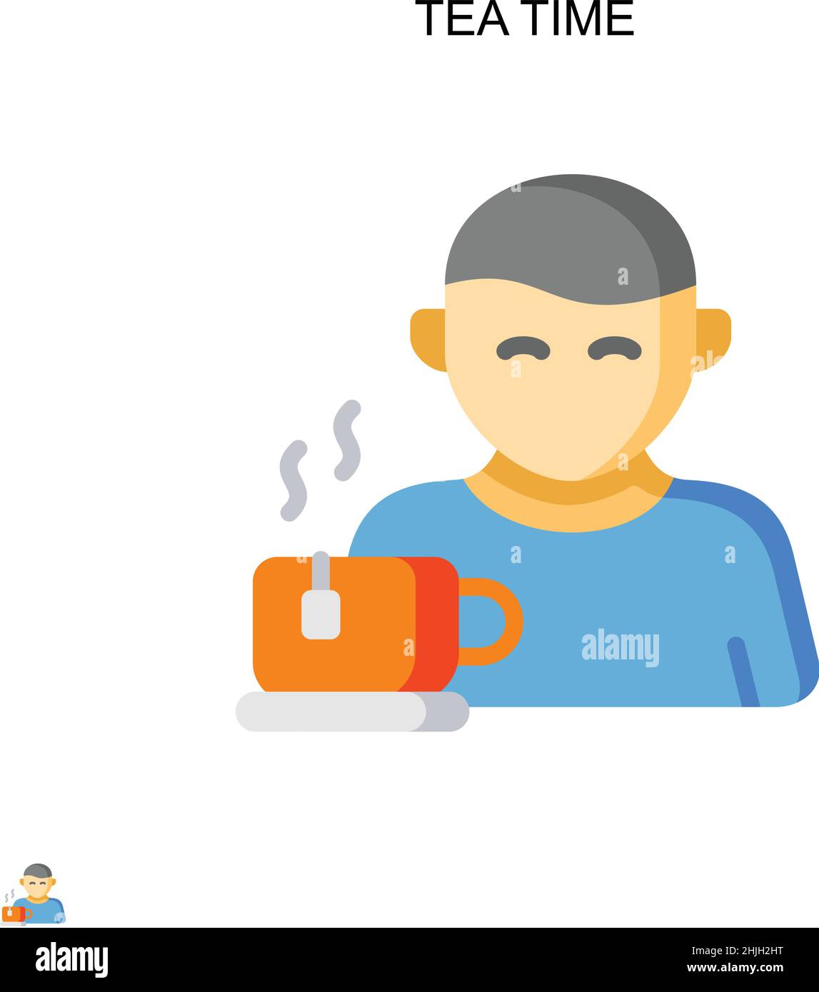 Tea time Simple vector icon. Illustration symbol design template for ...