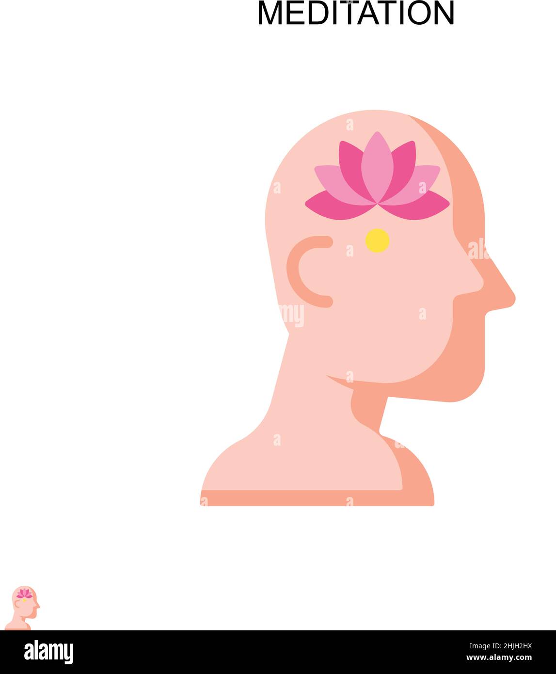 Meditation Simple vector icon. Illustration symbol design template for ...