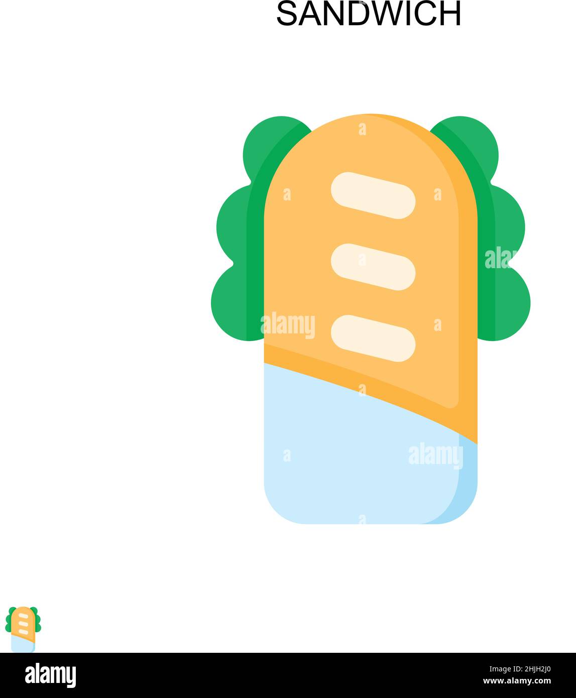 Sandwich Simple vector icon. Illustration symbol design template for ...