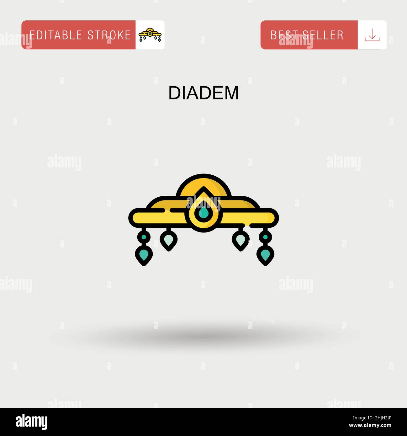 Diadem Simple vector icon Stock Vector Image & Art - Alamy
