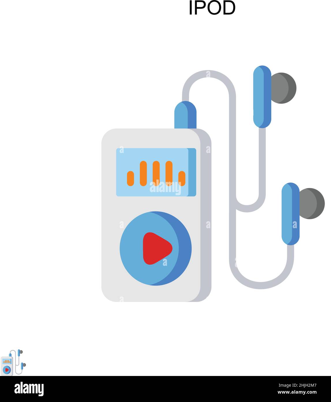 Ipod Simple vector icon. Illustration symbol design template for web ...