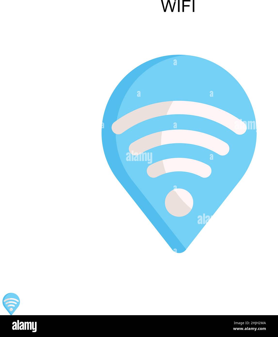Wifi Simple vector icon. Illustration symbol design template for web ...