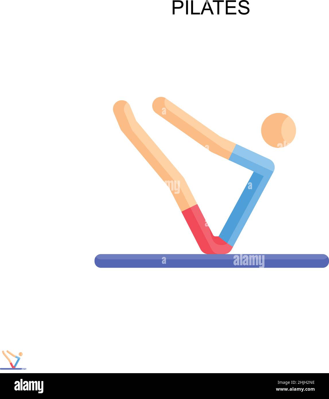 Pilates Simple vector icon. Illustration symbol design template for web ...