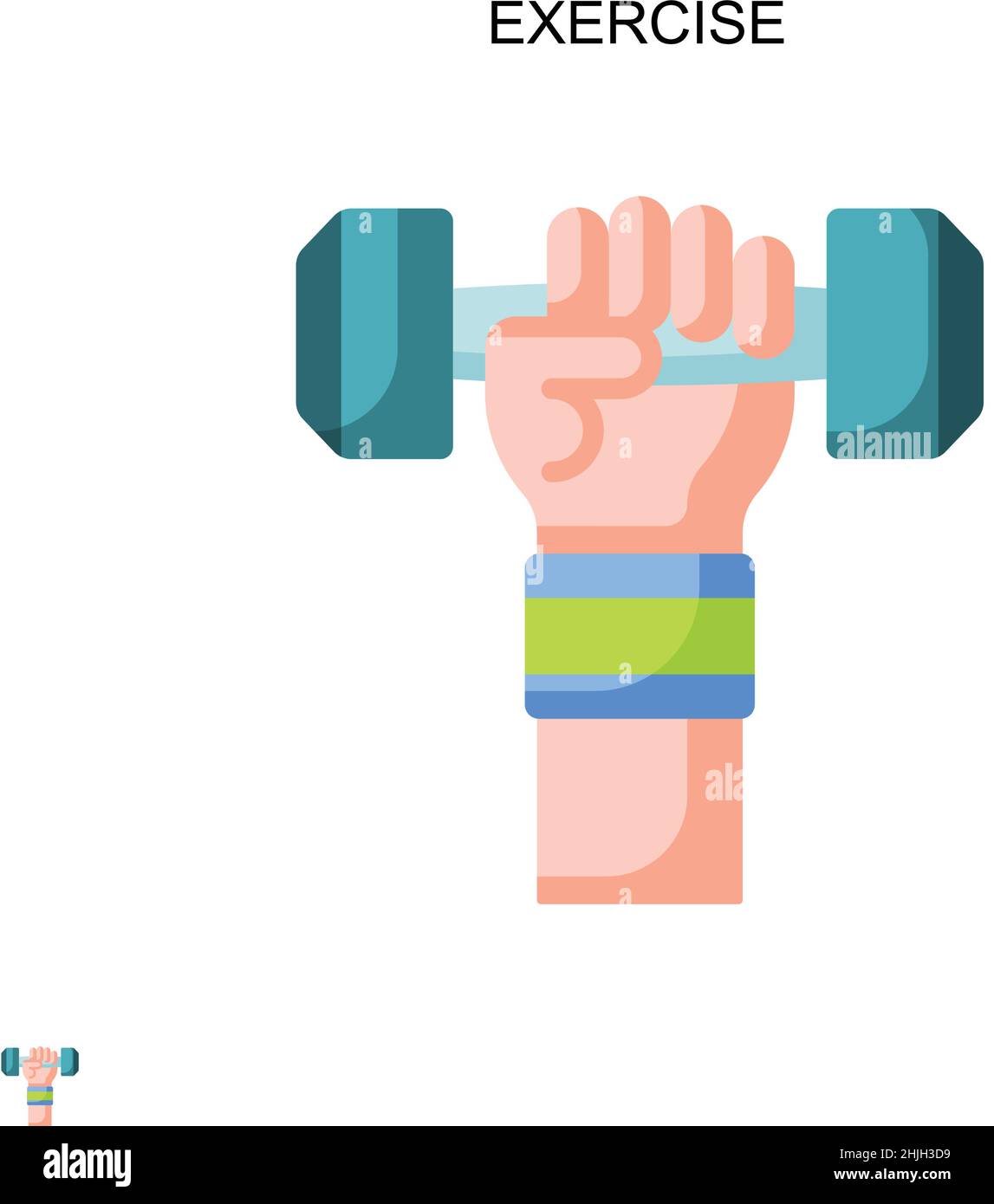 Exercise Simple vector icon. Illustration symbol design template for ...