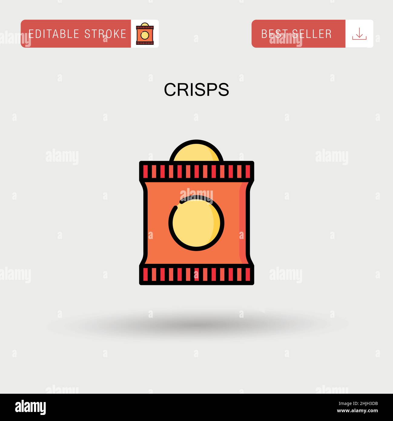 Food crisp crunchy golden Stock Vector Images - Alamy