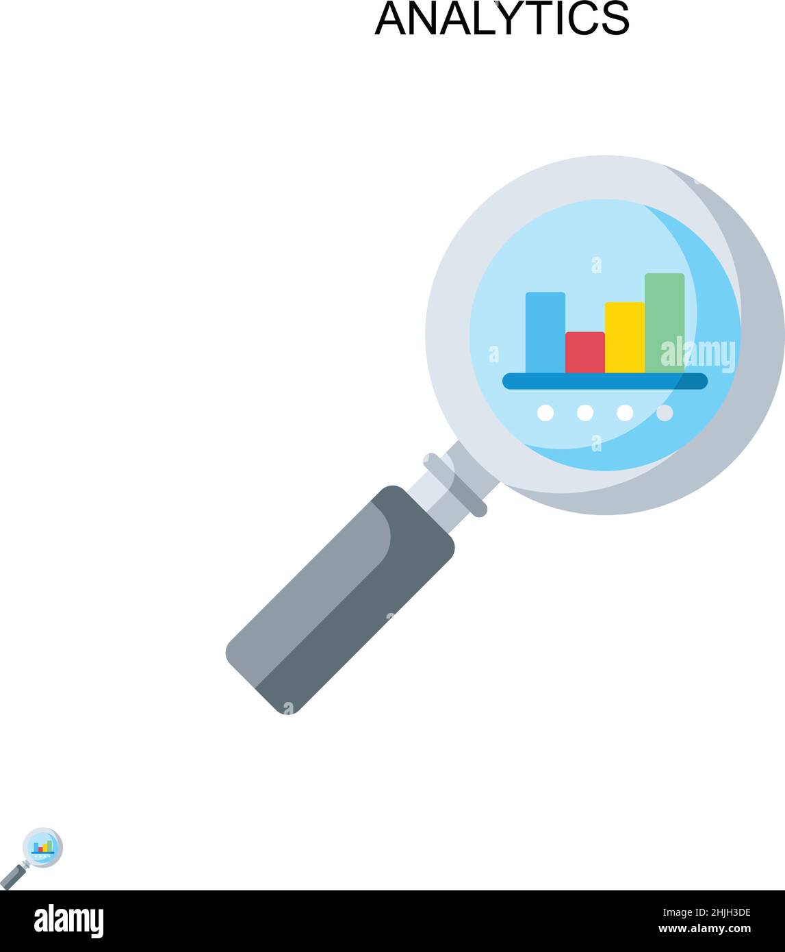 Analytics Simple vector icon. Illustration symbol design template for ...