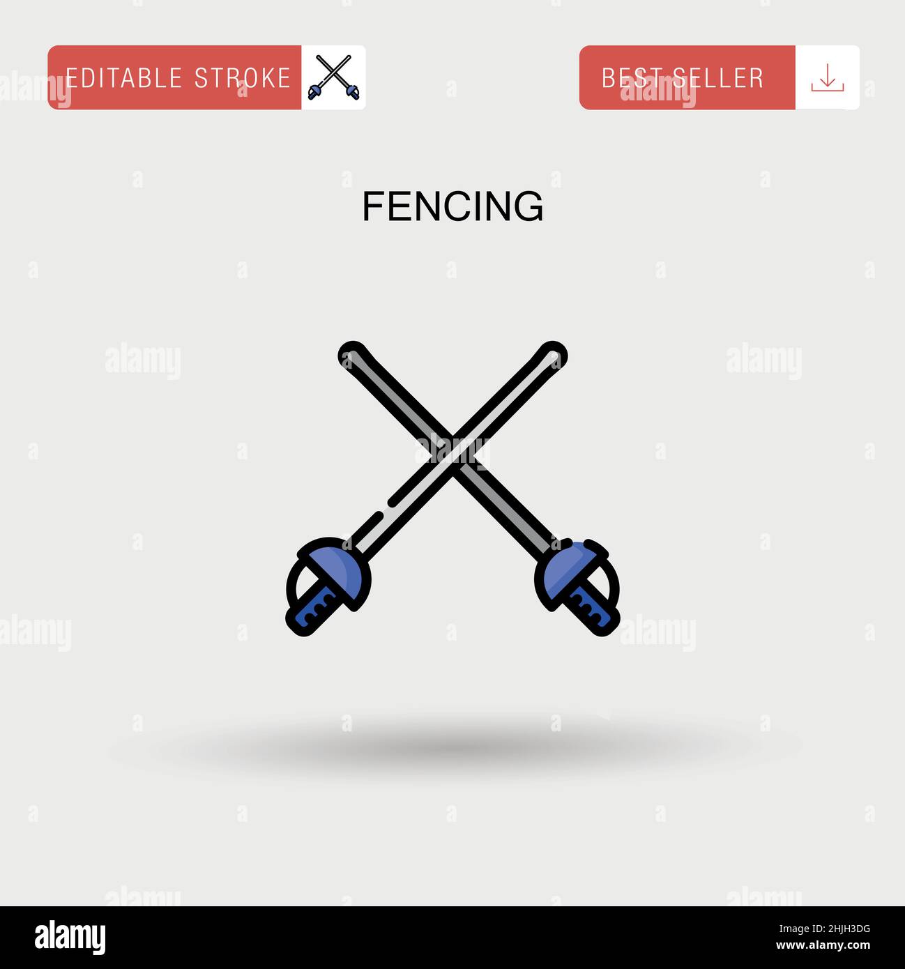 Fencing Simple vector icon Stock Vector Image & Art - Alamy