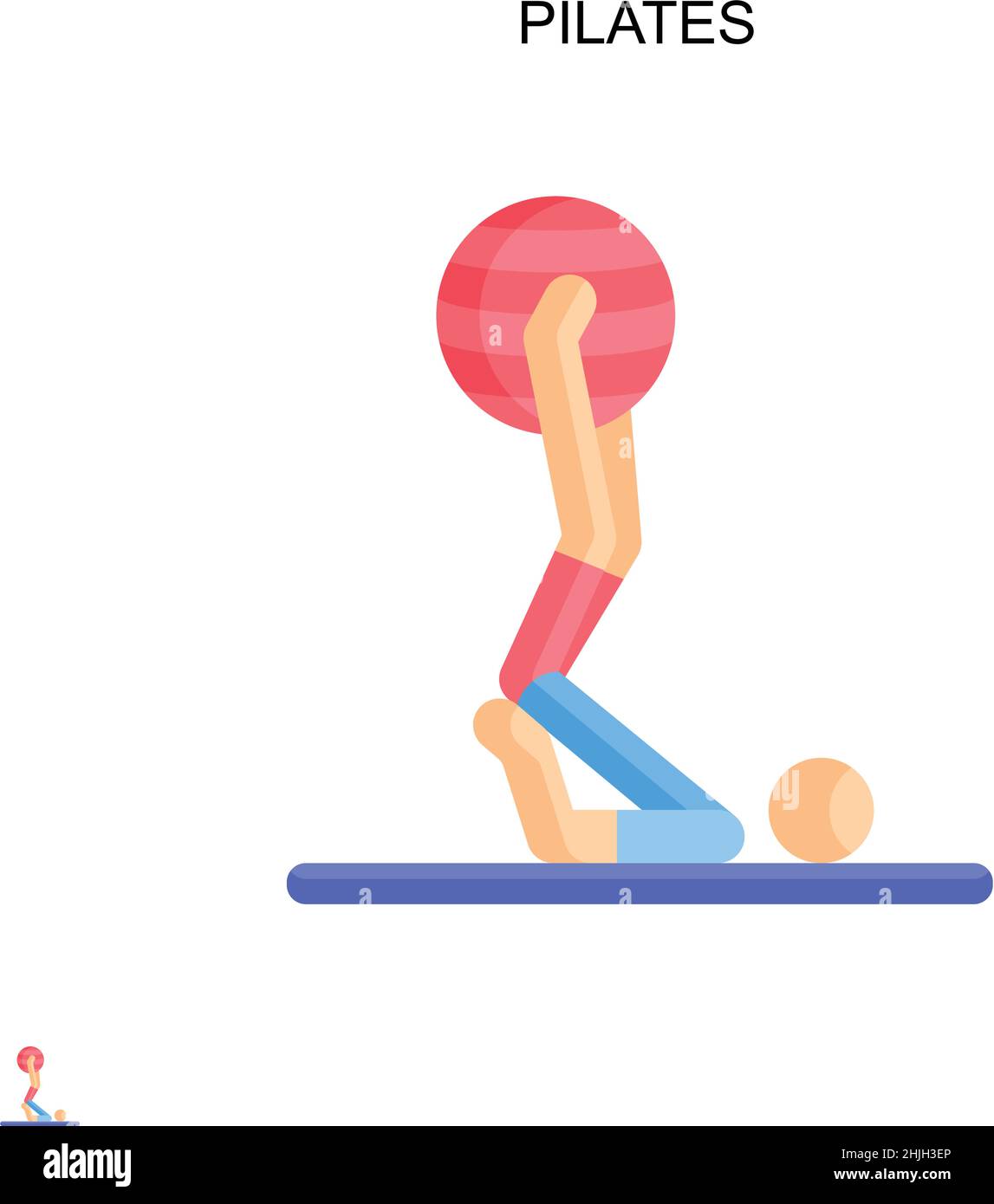 Pilates Simple vector icon. Illustration symbol design template for web ...