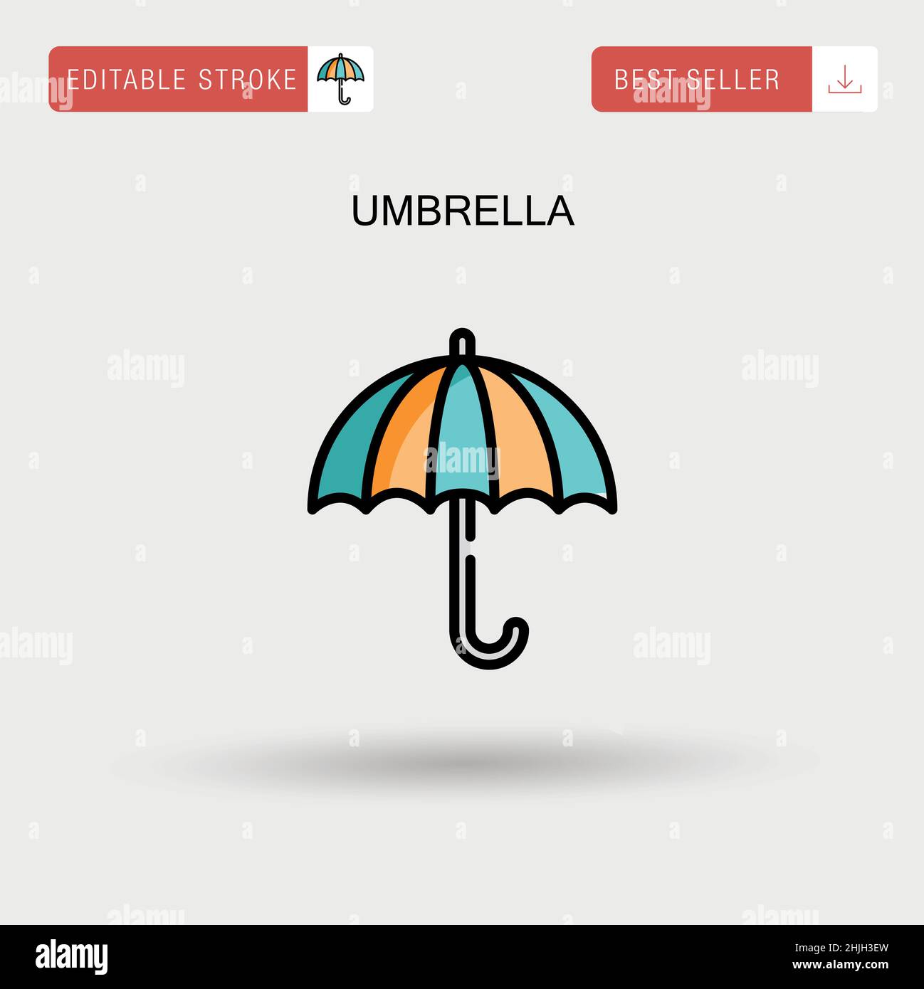 Umbrella Simple vector icon Stock Vector Image & Art - Alamy