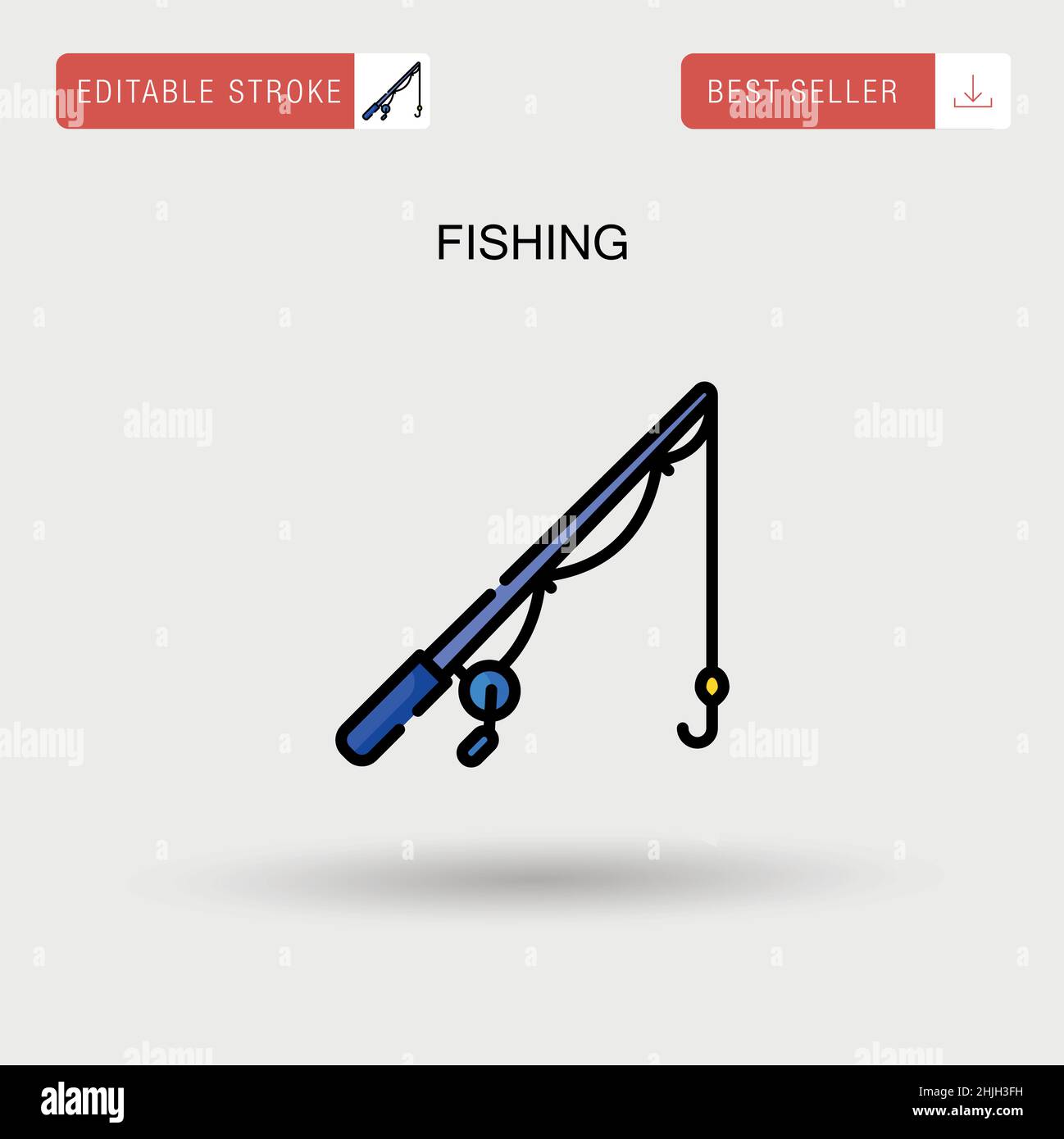 Fishing Simple vector icon Stock Vector Image & Art - Alamy