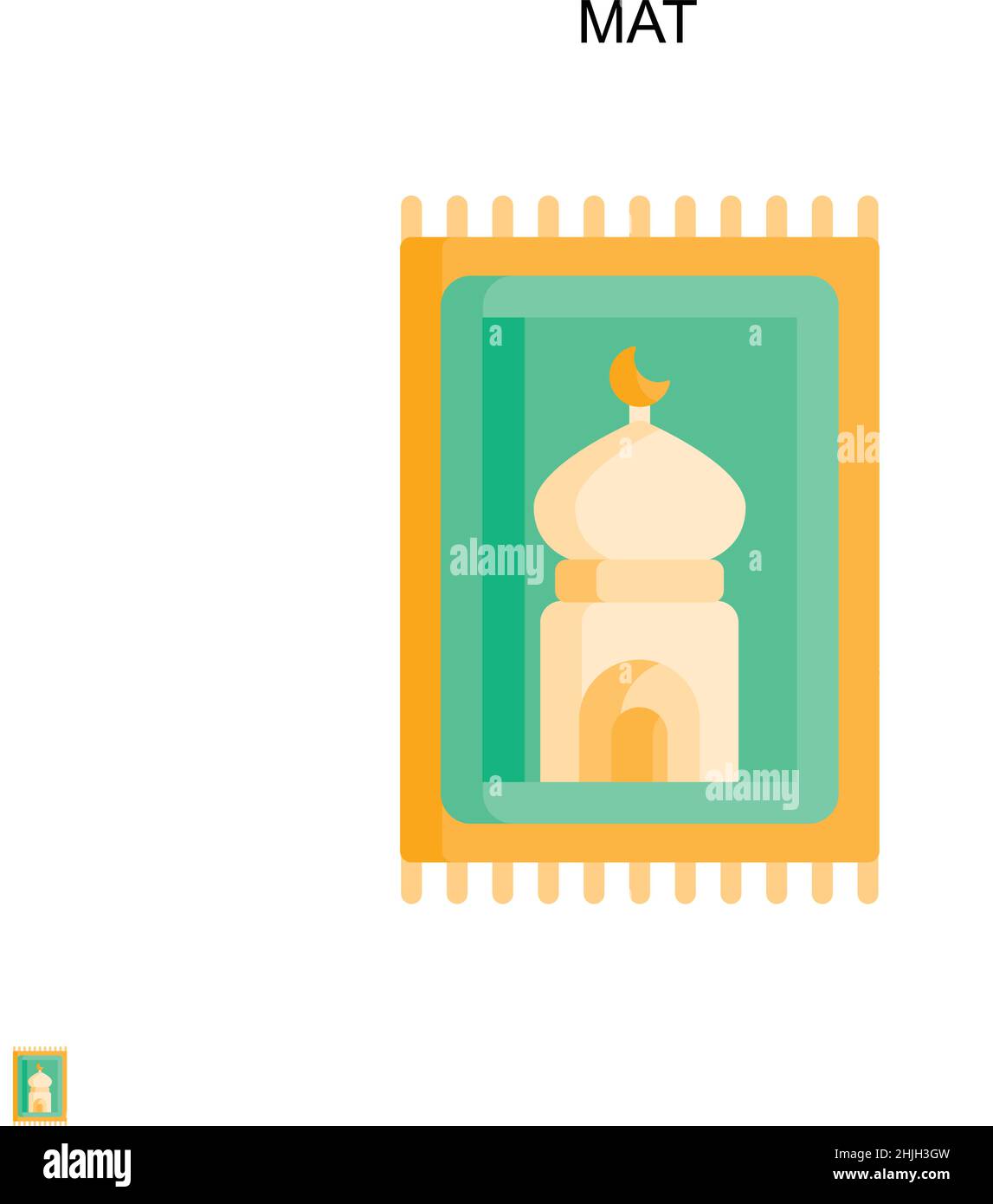 Mat Simple vector icon. Illustration symbol design template for web ...