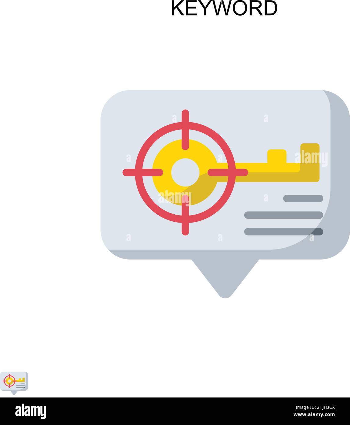 Keyword Simple vector icon. Illustration symbol design template for web ...