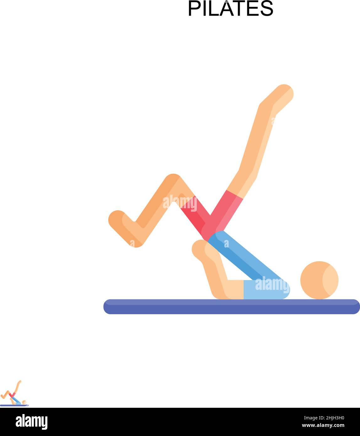 Pilates Simple vector icon. Illustration symbol design template for web ...