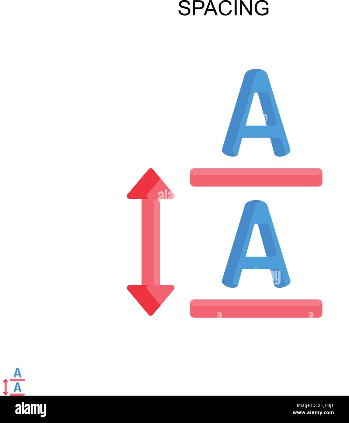 Spacing Simple vector icon. Illustration symbol design template for web ...