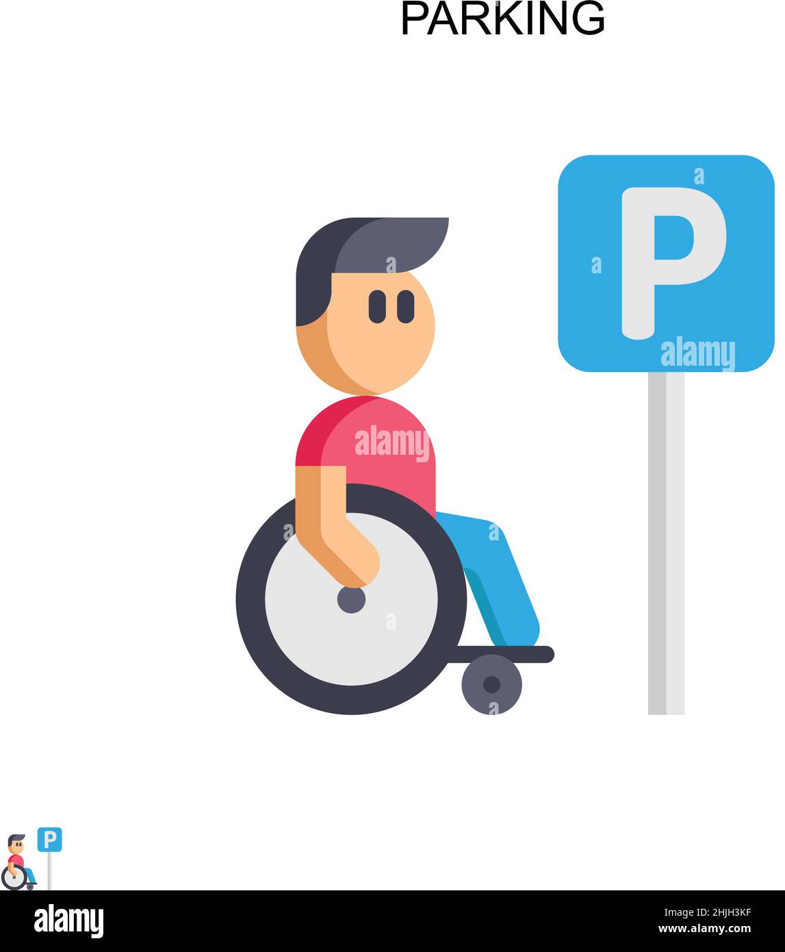 Parking Simple vector icon. Illustration symbol design template for web ...