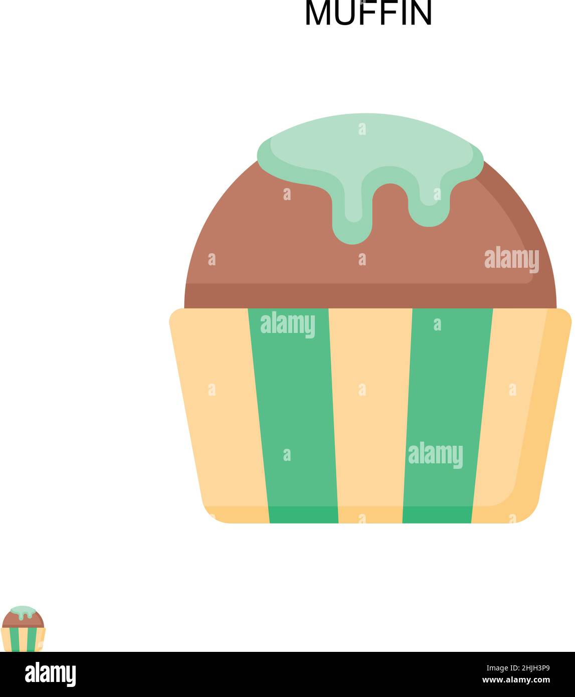 Muffin Simple vector icon. Illustration symbol design template for web ...