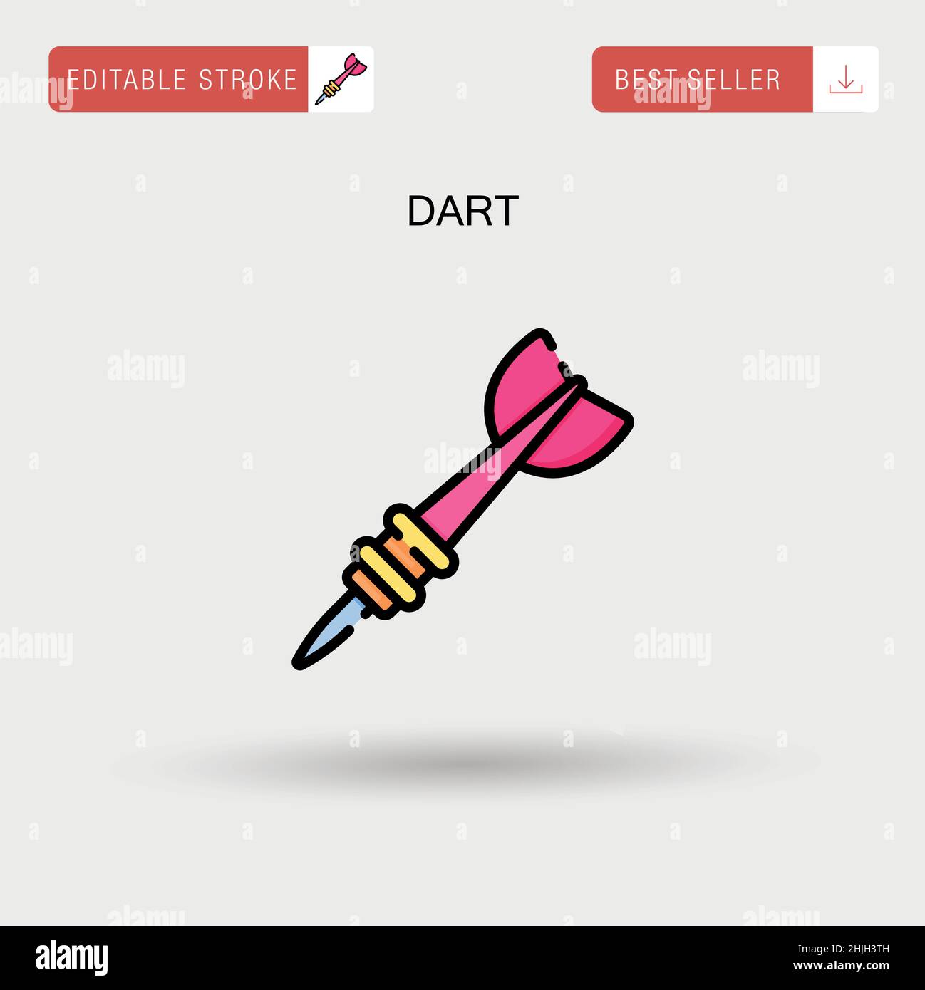 Dart Simple vector icon Stock Vector Image & Art - Alamy