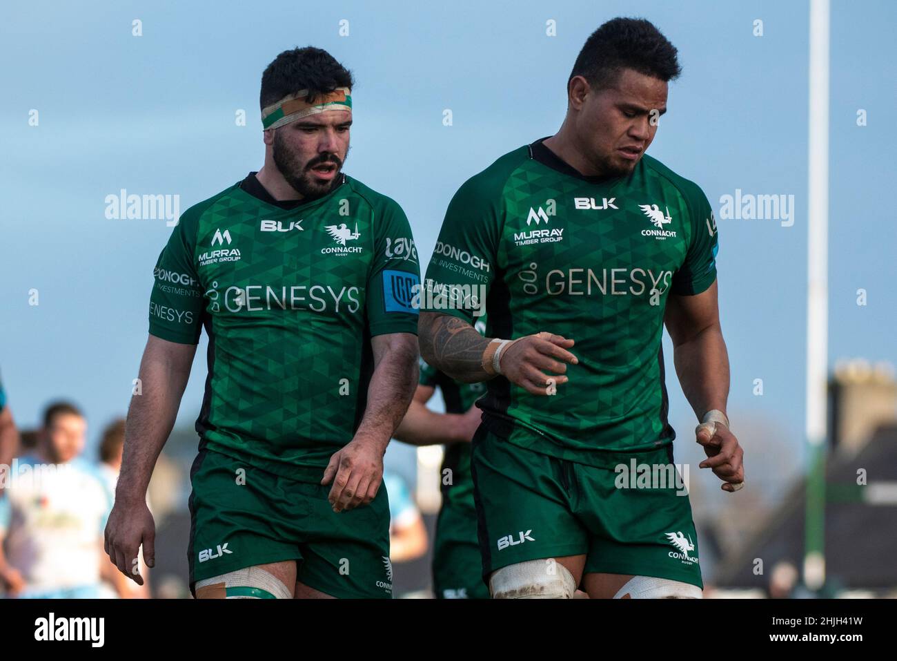 Paul Boyle of Connacht and Leva Fifita of Connacht disappointed during ...