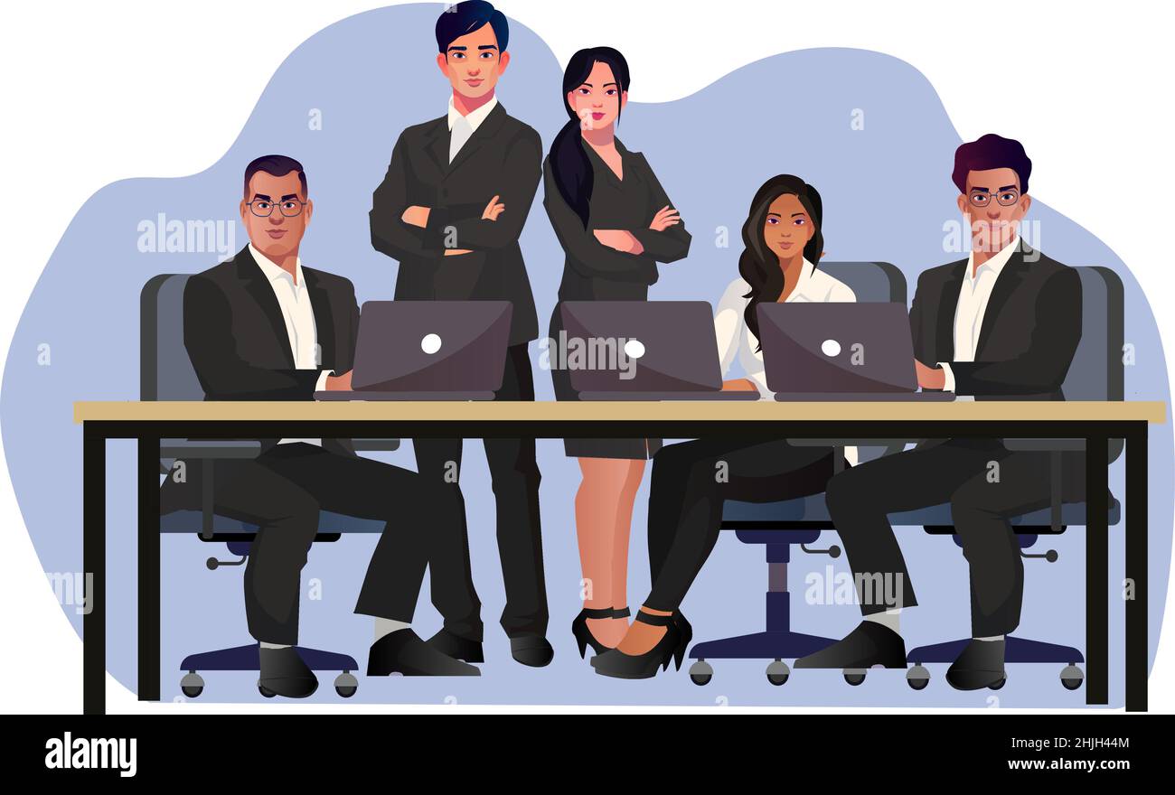 business team ready to work discussion of the company business strategy ...