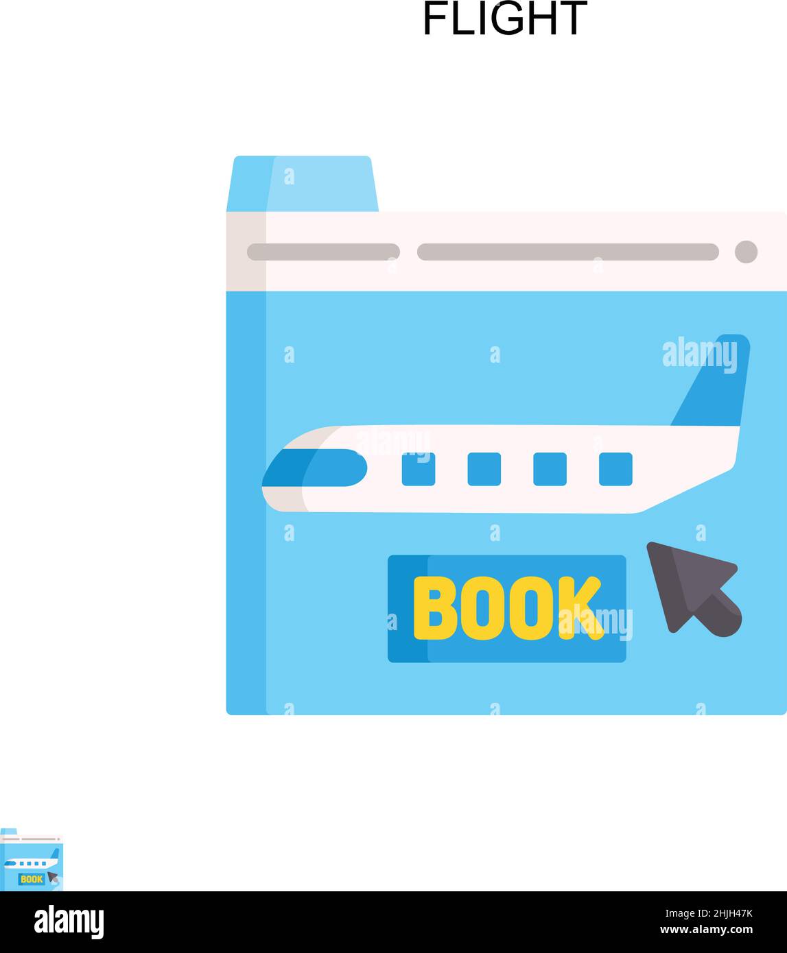 Flight Simple vector icon. Illustration symbol design template for web ...