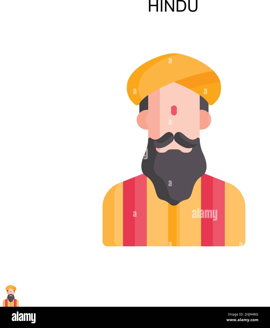 Hindu Simple vector icon. Illustration symbol design template for web ...