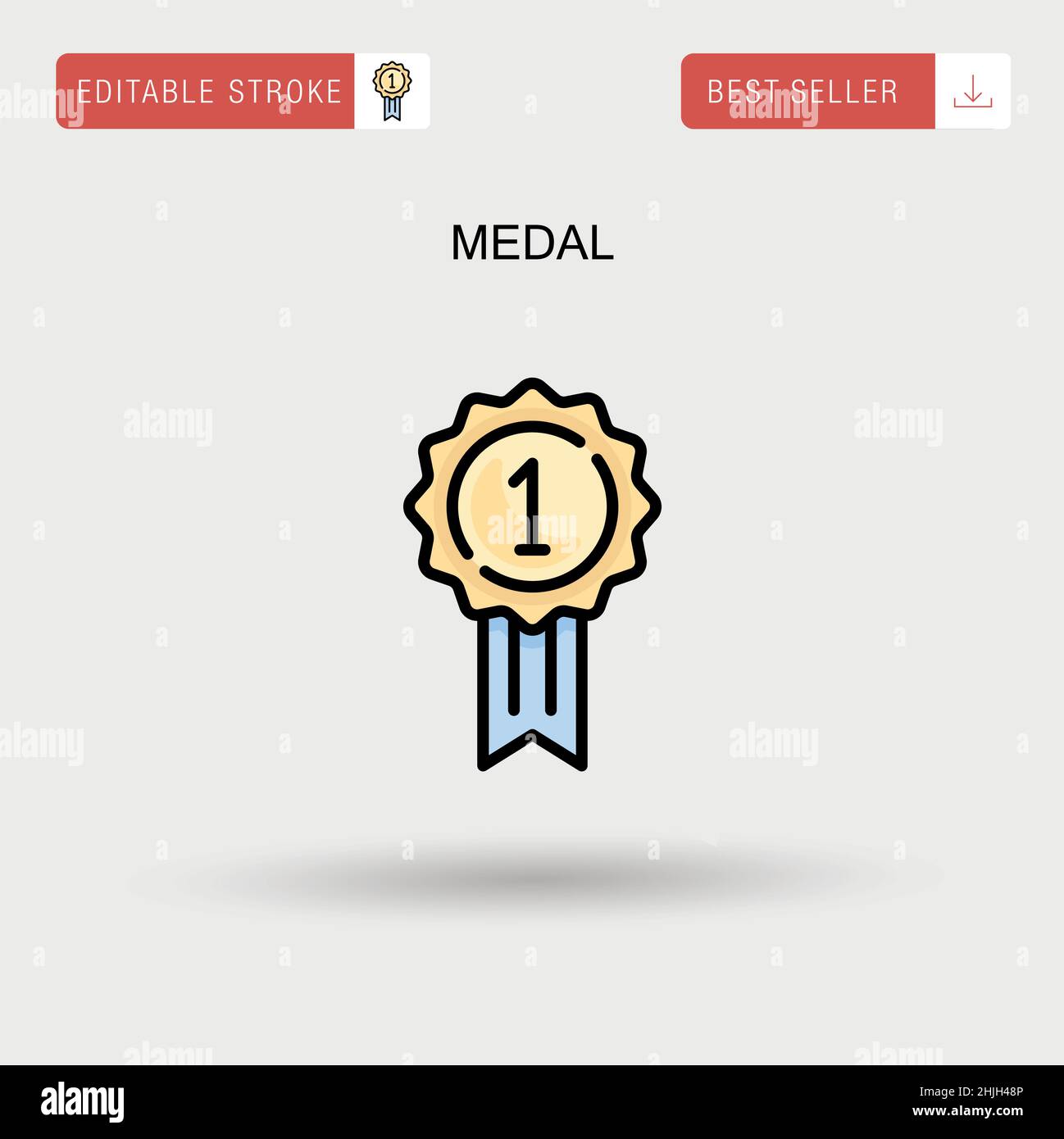 Medal Simple vector icon Stock Vector Image & Art - Alamy