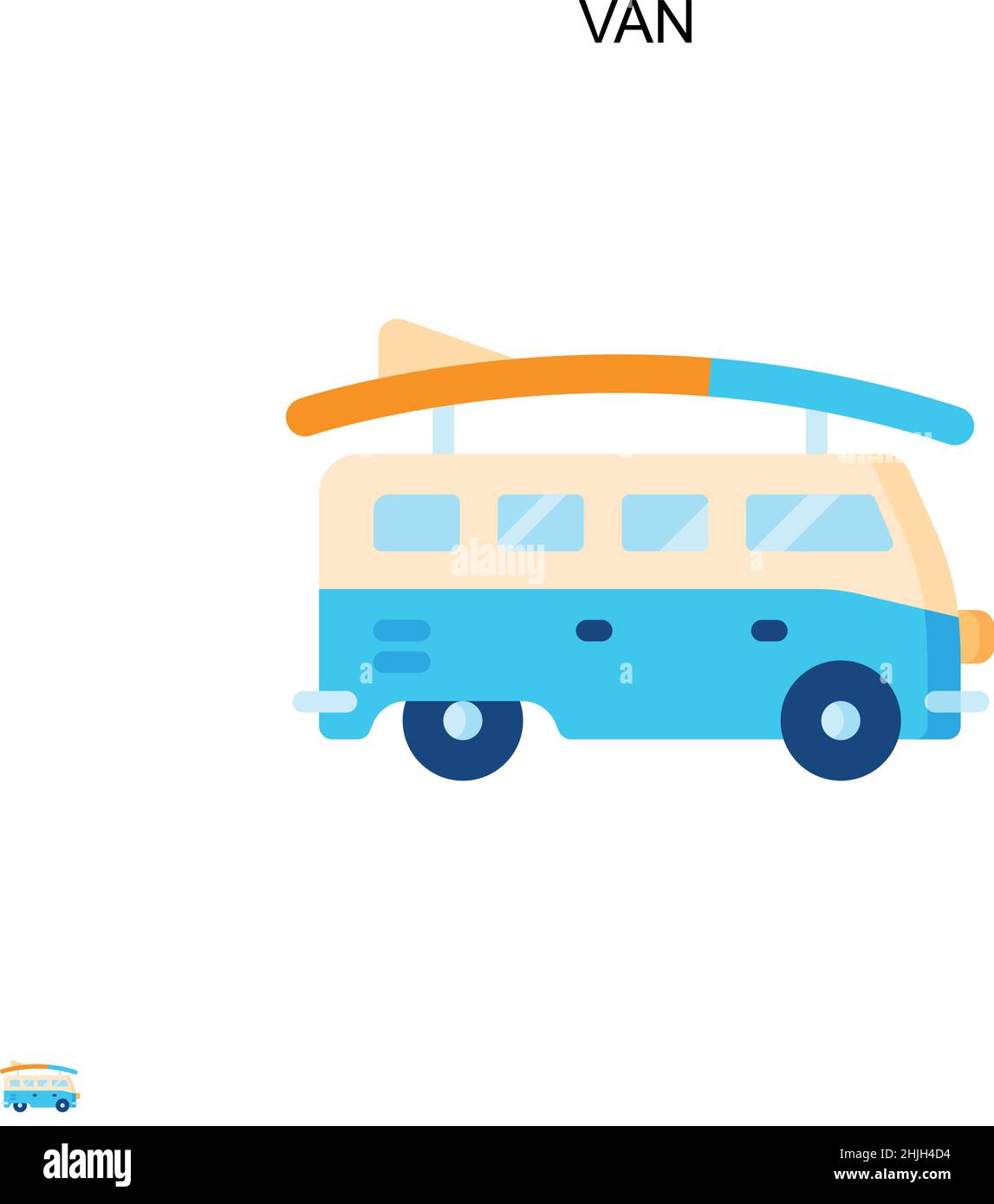 Van Simple vector icon. Illustration symbol design template for web ...