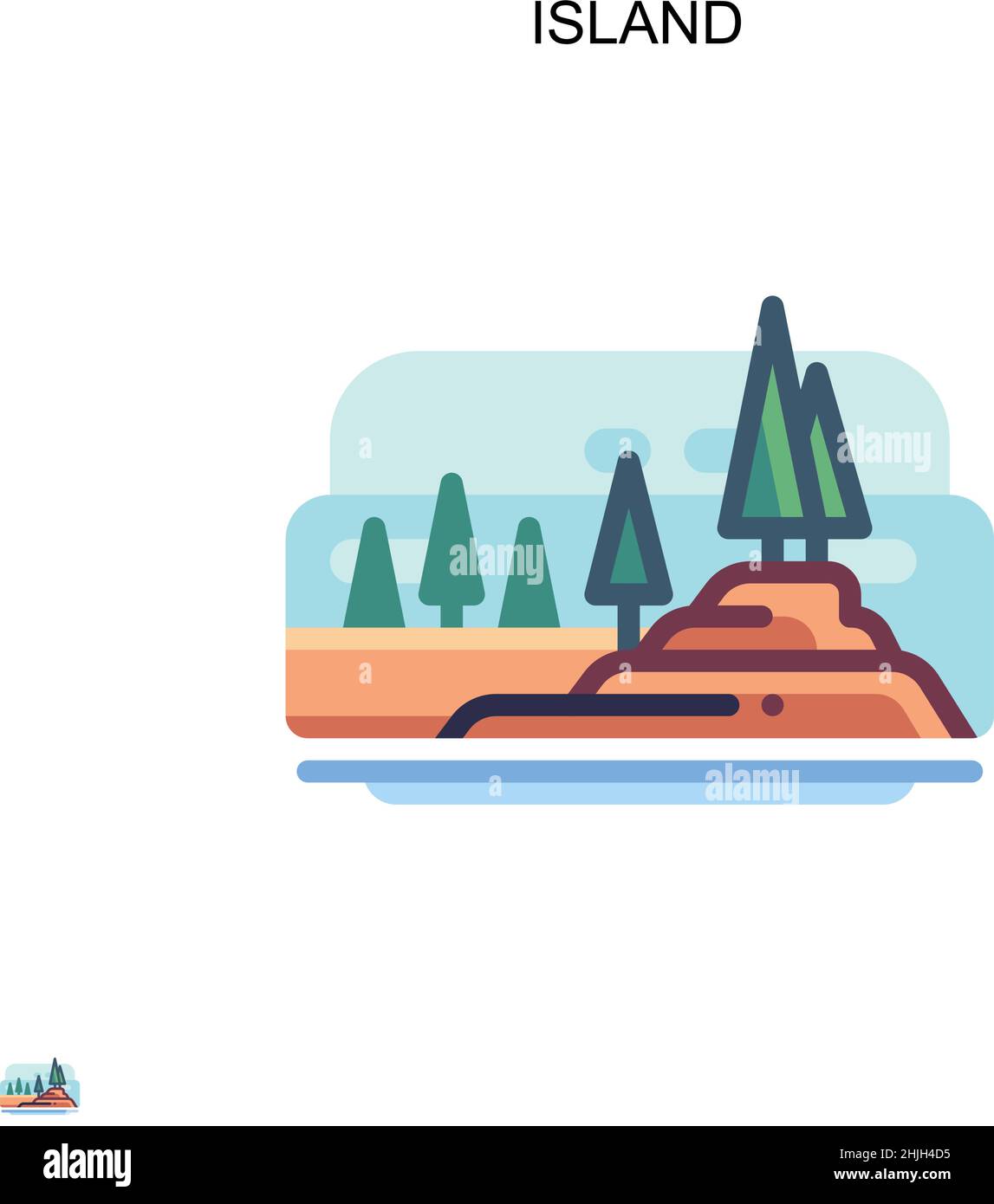 Island Simple Vector Icon Illustration Symbol Design Template For Web Mobile Ui Element Stock