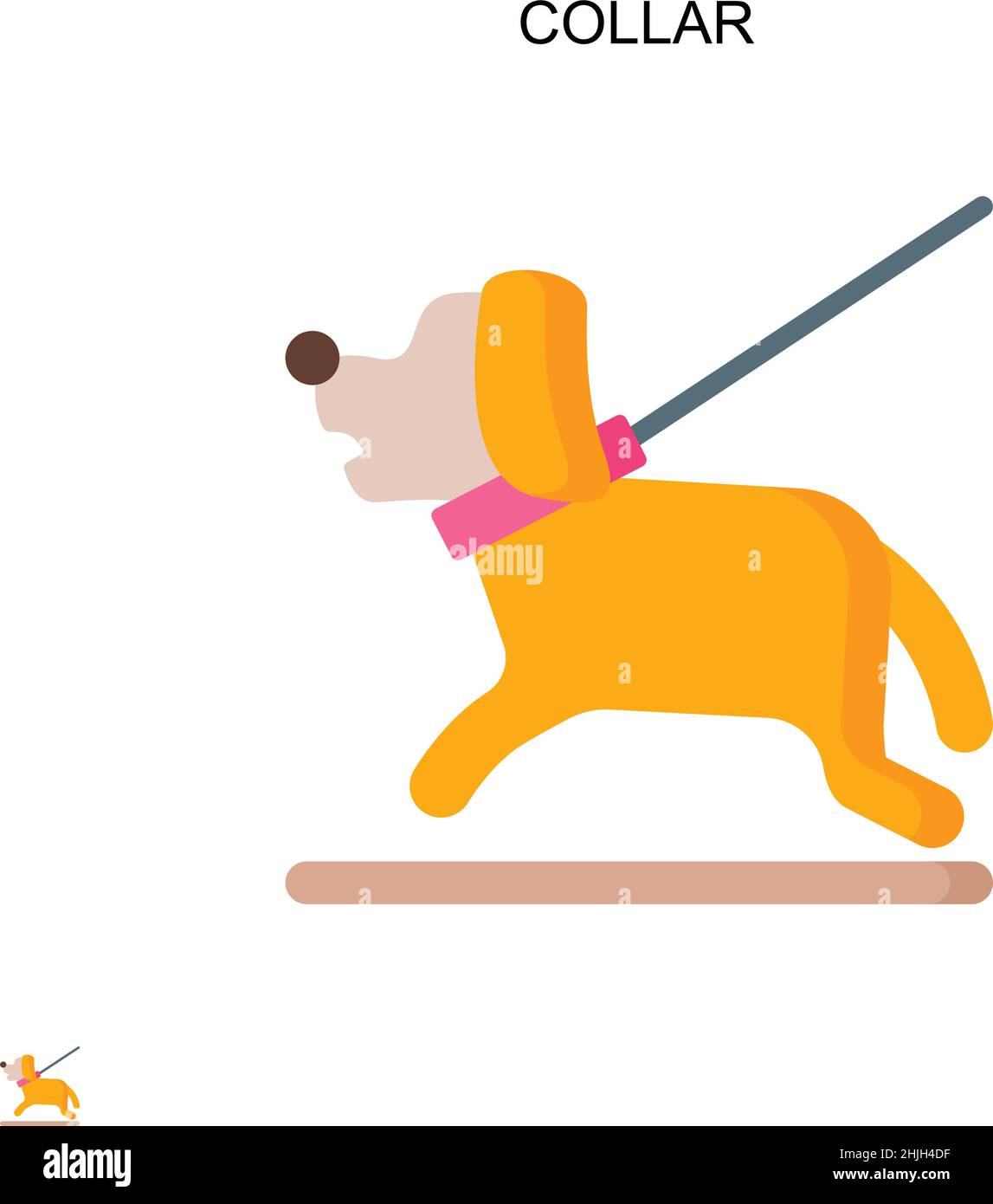 Collar Simple vector icon. Illustration symbol design template for web ...