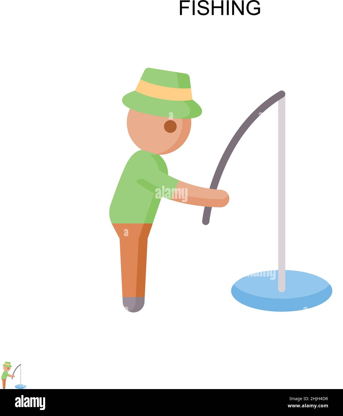 Fishing Simple vector icon. Illustration symbol design template for web ...