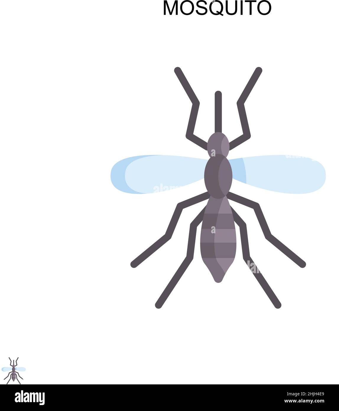 Mosquito Simple vector icon. Illustration symbol design template for ...