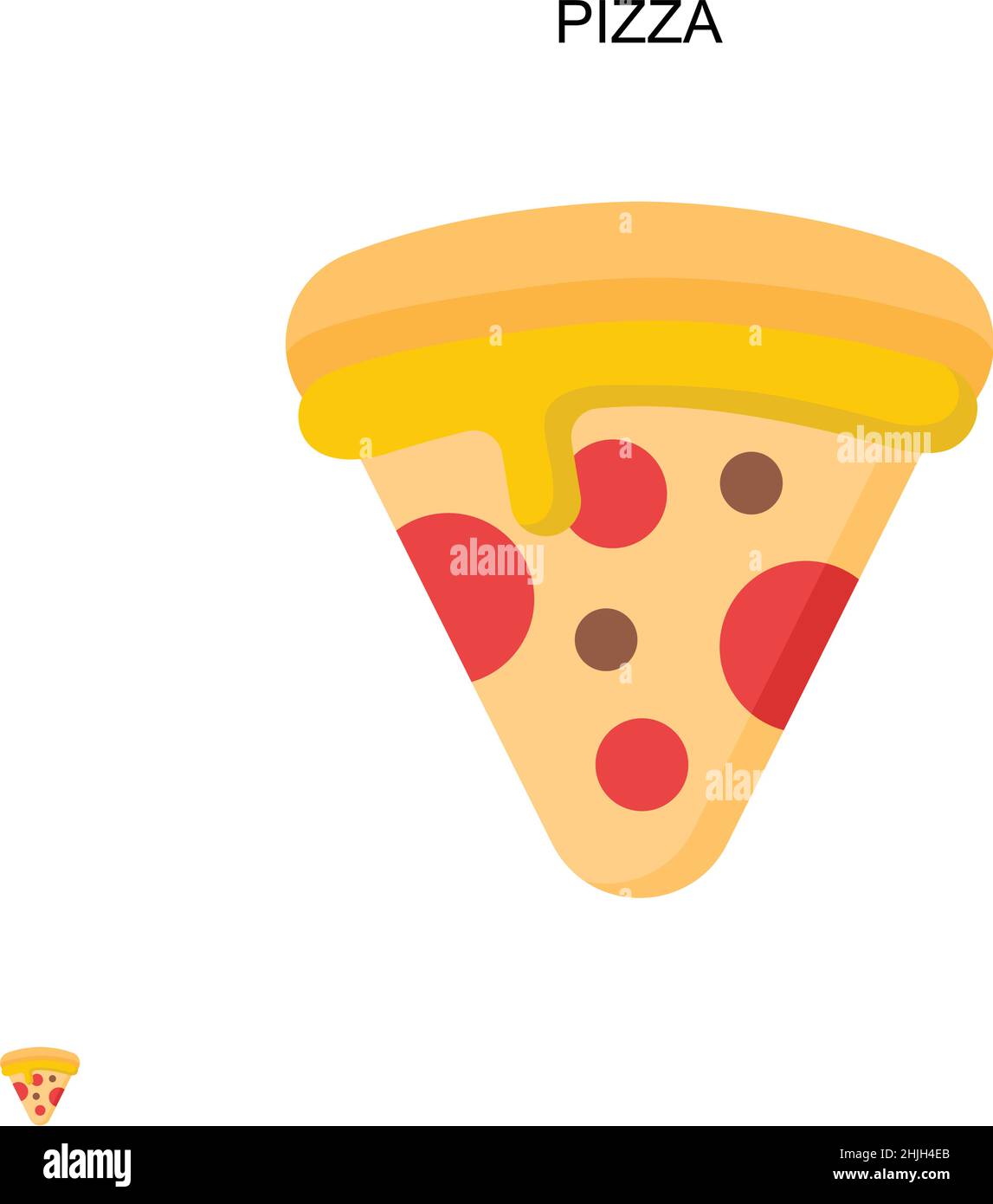 Pizza Simple vector icon. Illustration symbol design template for web ...