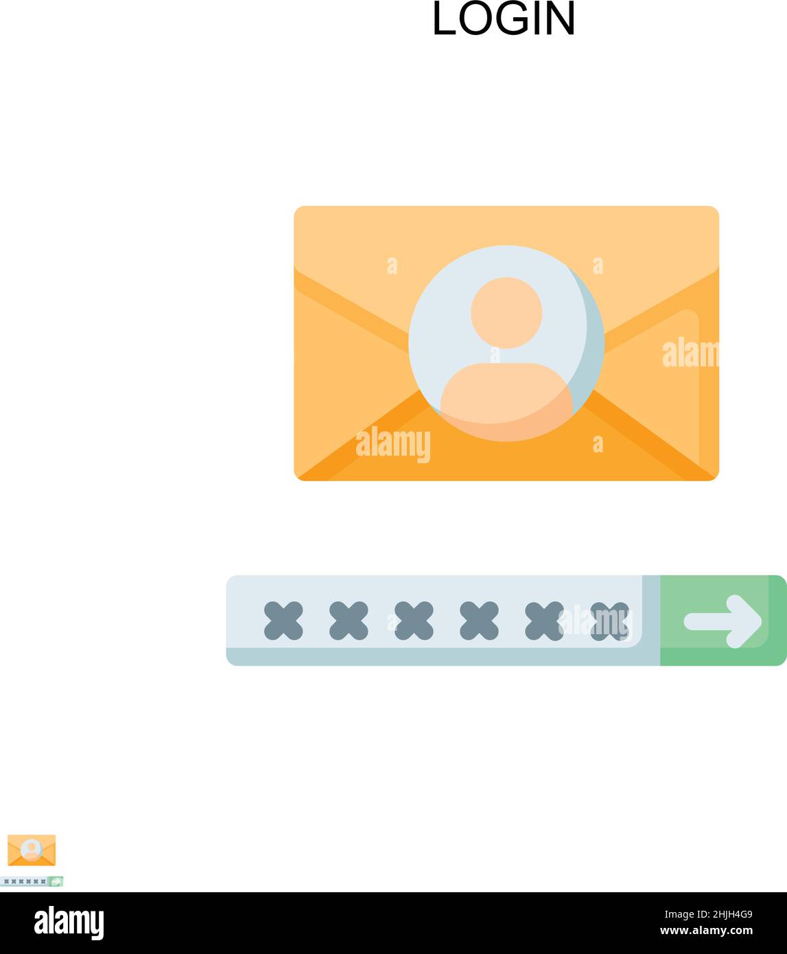 Login Simple vector icon. Illustration symbol design template for web ...