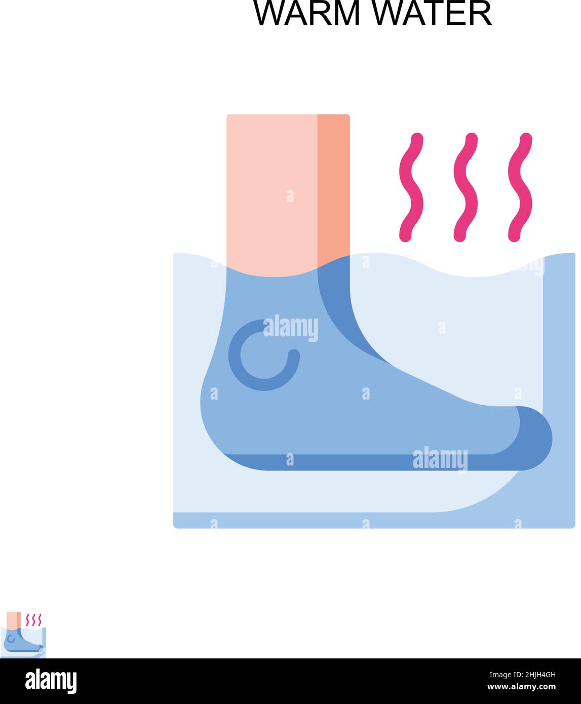 Warm water Simple vector icon. Illustration symbol design template for ...