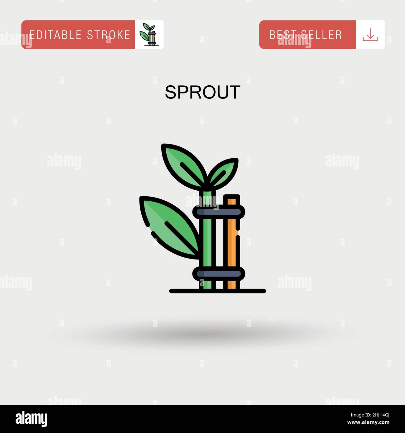 Sprout Simple vector icon Stock Vector Image & Art - Alamy