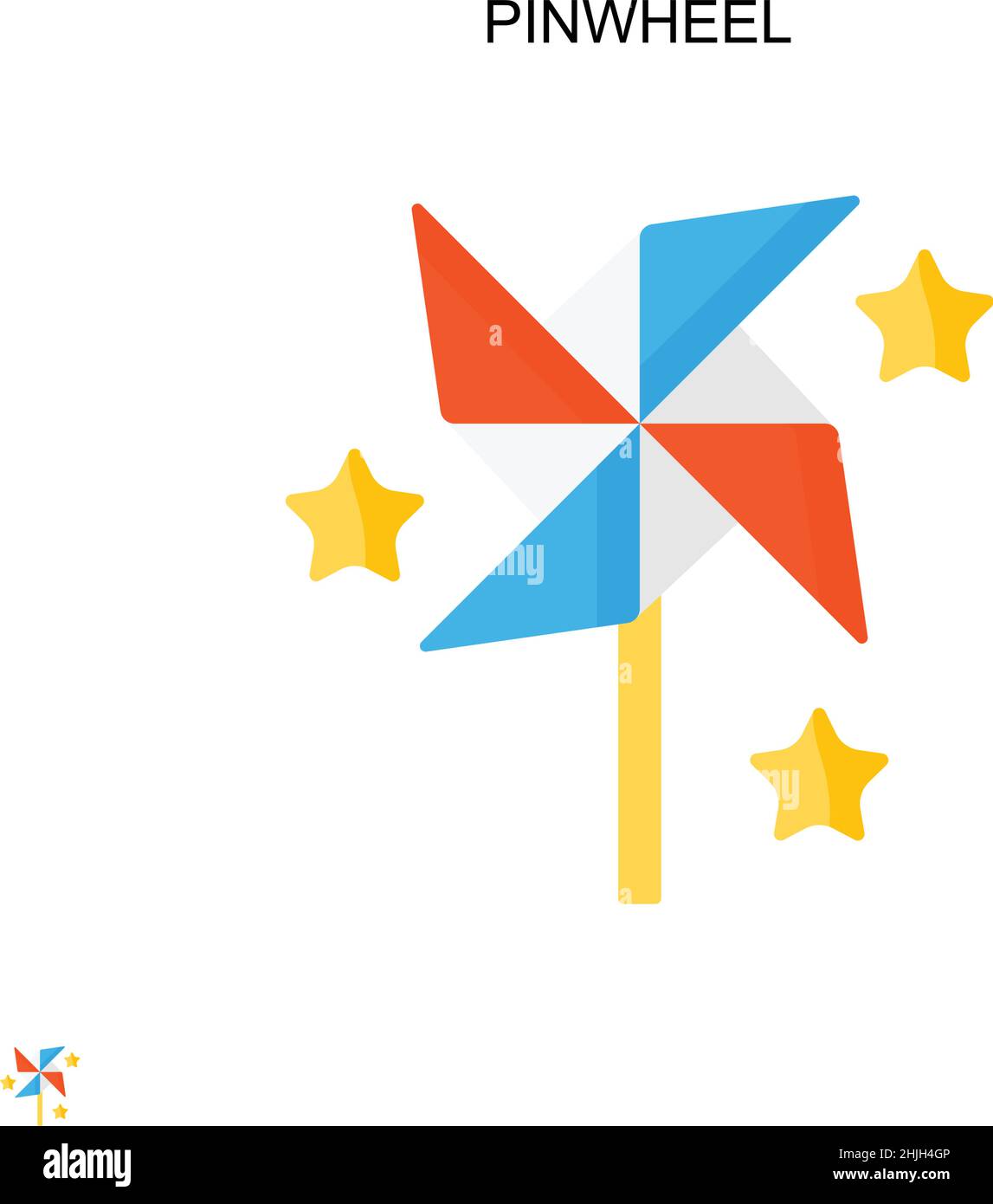 Pinwheel Simple vector icon. Illustration symbol design template for ...