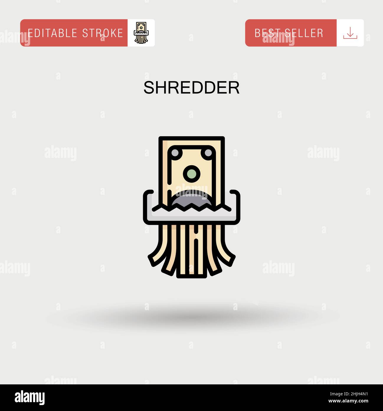 Shredder icon hi-res stock photography and images - Alamy