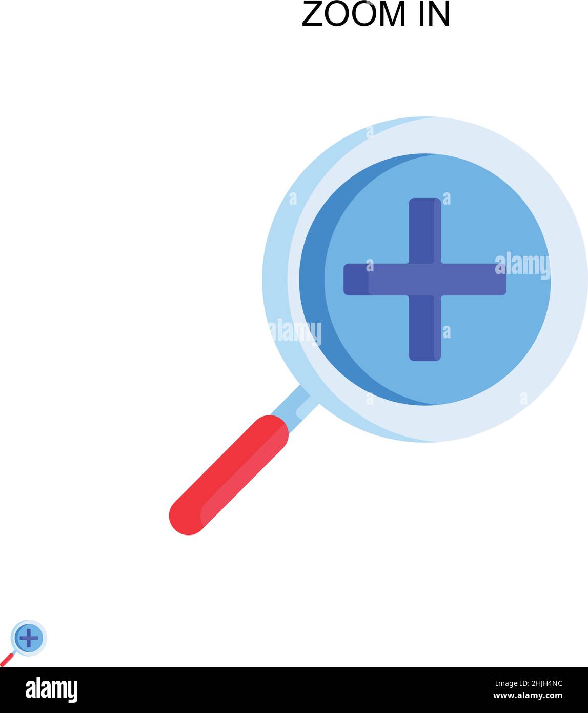 Zoom in Simple vector icon. Illustration symbol design template for web ...