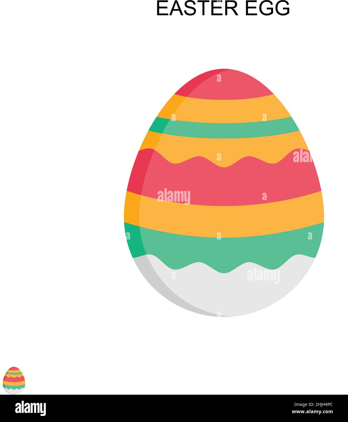 Easter egg Simple vector icon. Illustration symbol design template for ...
