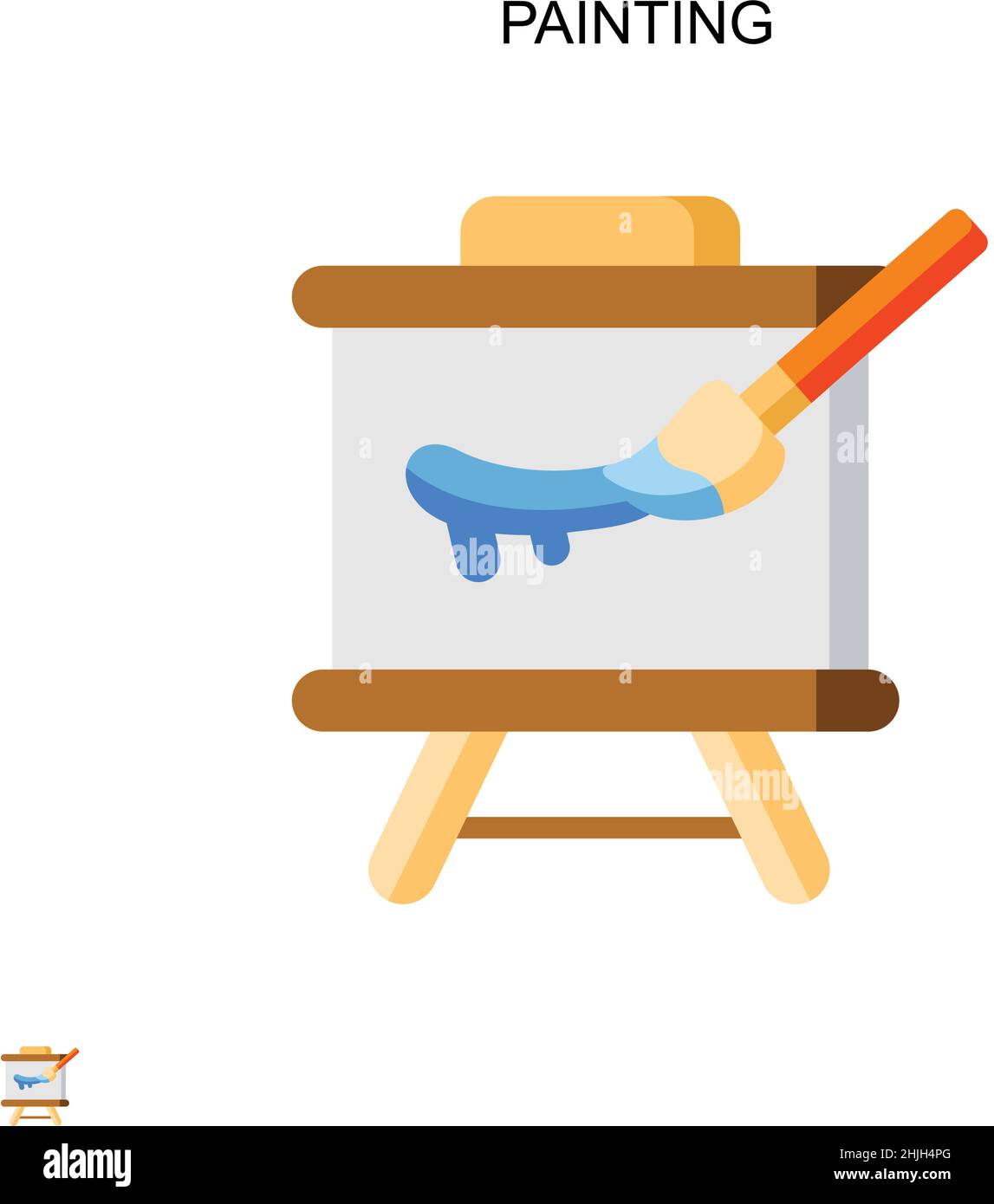 Painting Simple vector icon. Illustration symbol design template for ...